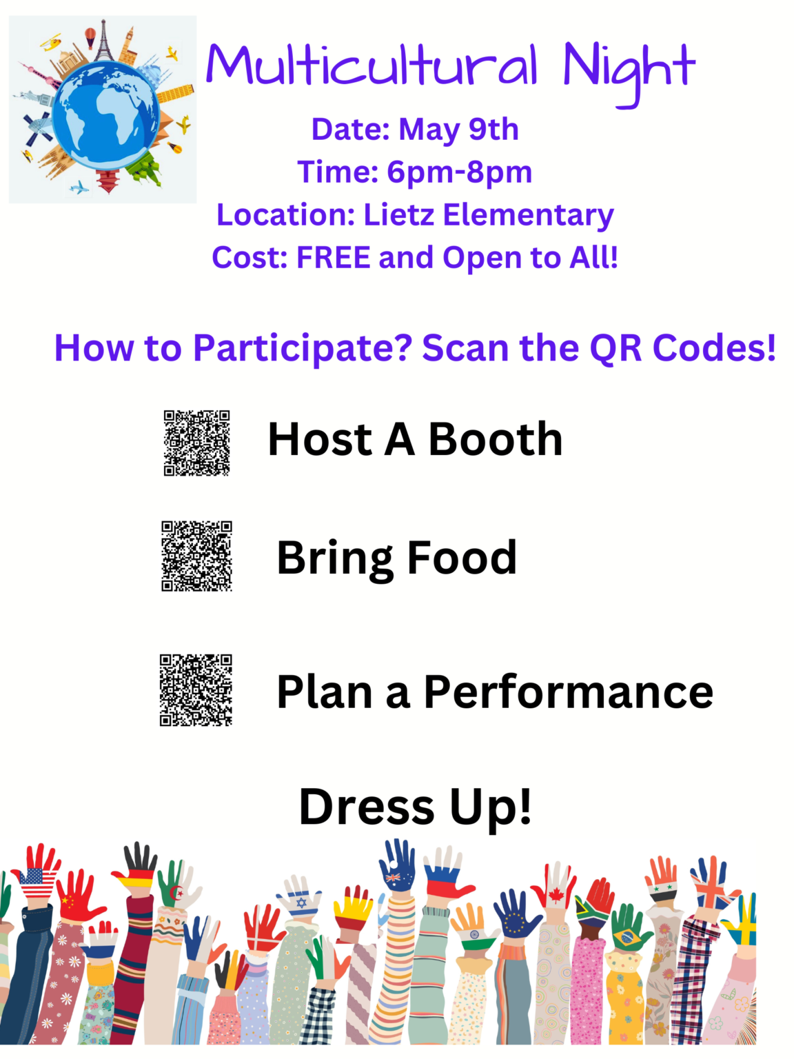Multicultural Night – May 9, 2025 – Lietz Elementary Home and School Club